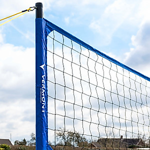 Vermont Portable Volleyball Sets [Beach or Standard] | Volleyball Training Equipment - Volleyball Posts, FIVB Nets, Guy Ropes & Carry Bag | Volleyball Net Outdoor (Pro Set)
