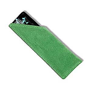 AUGUST GROOMING Pocket Comb in Ivy with Green Suede case