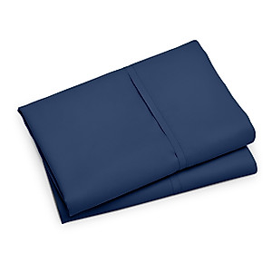 Bare Home Microfiber Pillow Cases - King Size Set of 2 - Cooling Pillowcases - Double Brushed - Dark Blue Pillowcases 2 Pack - Easy Care (King Pillowcase Set of 2, Dark Blue)