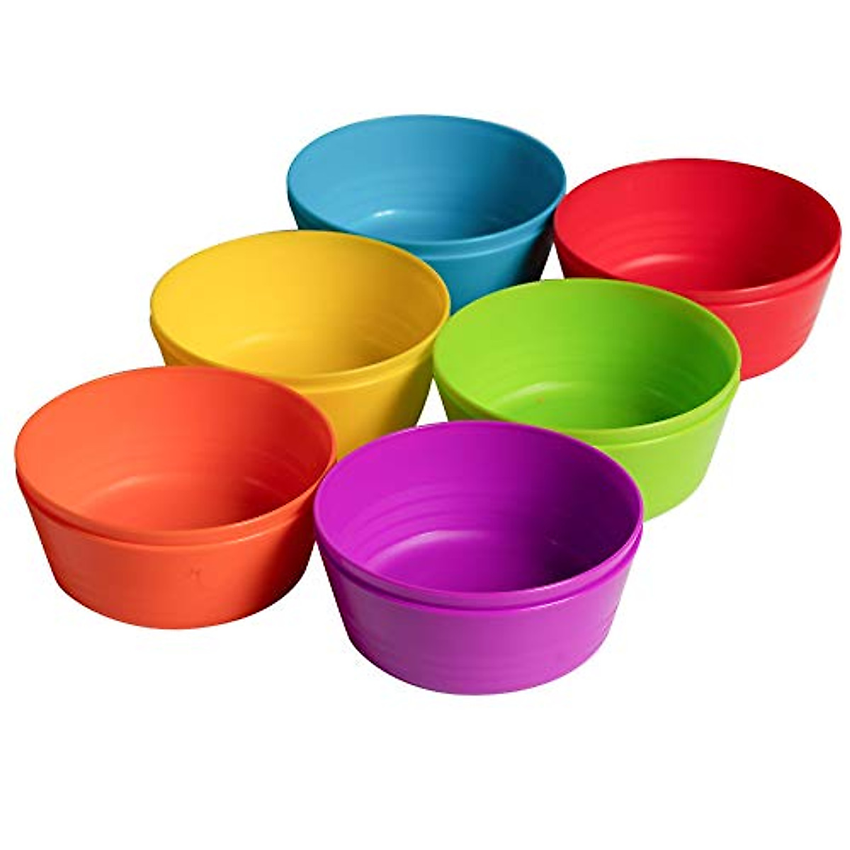 Klickpick Home Set Of 12 Kids colorful Snack Bowls set Toddlers Cereal Bowl Set Children Bowl Kid Microwave Dishwasher Safe BPA Free Bowls - 6 colors