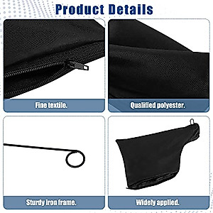 Black Dust Collection Bag for Miter Saw 255 Model with Zipper and Wired Adjustable Stand, Dust Collector Bags for Miter Saw, Tank Belt Sander, Edge Planer, Diagonal Saw (2 Pack)