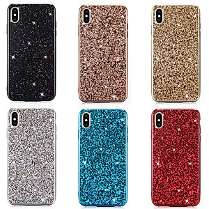 Sov Sparkly Superfine Glitter Leather Sheets Shiny Faux Fabric Canvas Perfect for Craft DIY Handmade Projects Patchwork Bow Craft Key Chain 8" x 53" (21 cm x 135 cm) 1 roll (Blue)