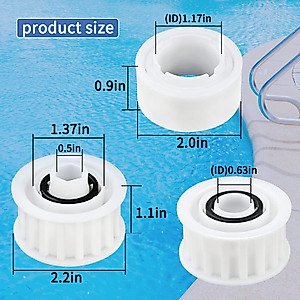 Upgrade 4 Pack Guide Wheels with 2 Pully Gears, Part Number 3884997-R6, Replacement for Dolphin Pool Cleaner Accessories