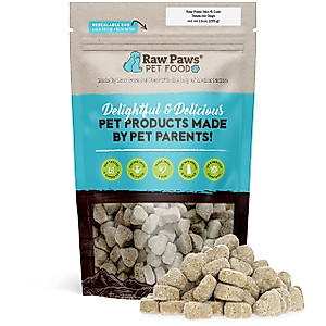Raw Paws Skin & Coat Treats for Dogs, 10-oz/100-ct - USA Made - Coconut & Salmon Omega 3 Dog Treats, Soft Skin Chews - Dry Skin Dog Treats Support Healthy Dog Coat - Skin and Coat Supplement for Dogs