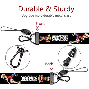 3 Pack Neck Lanyard with ID Badge Holder for Keys Key Chain Card Funny Cool Anime Lanyards for Women Men Guys Girl Boys Kids Gift GS414