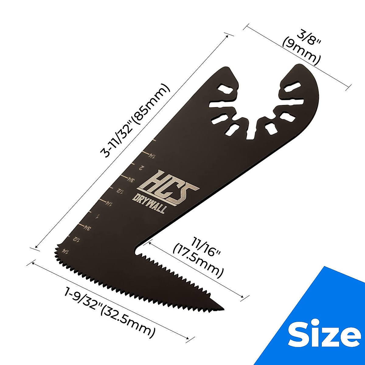 toolant HCS Oscillating Saw Blades for Drywall Cutting 2PCS, 2-in-1 Mutitool Drywall Blades with Quick Release Design