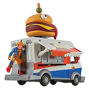FORTNITE FNT1059 Durrr Burger Food Truck TRUCK-9-Inch Feature Vehicle with 2.5-Inch Articulated Beef Boss Figure