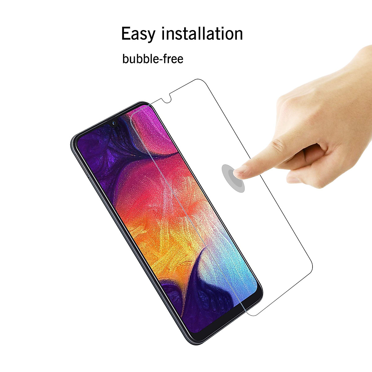 Ailun Screen Protector for Samsung Galaxy A50,A30,A50s,A30s,A40,M30,M31 Tempered Glass Screen Protector 3Pack 9H Hardness 2.5D Edge,Case Friendly