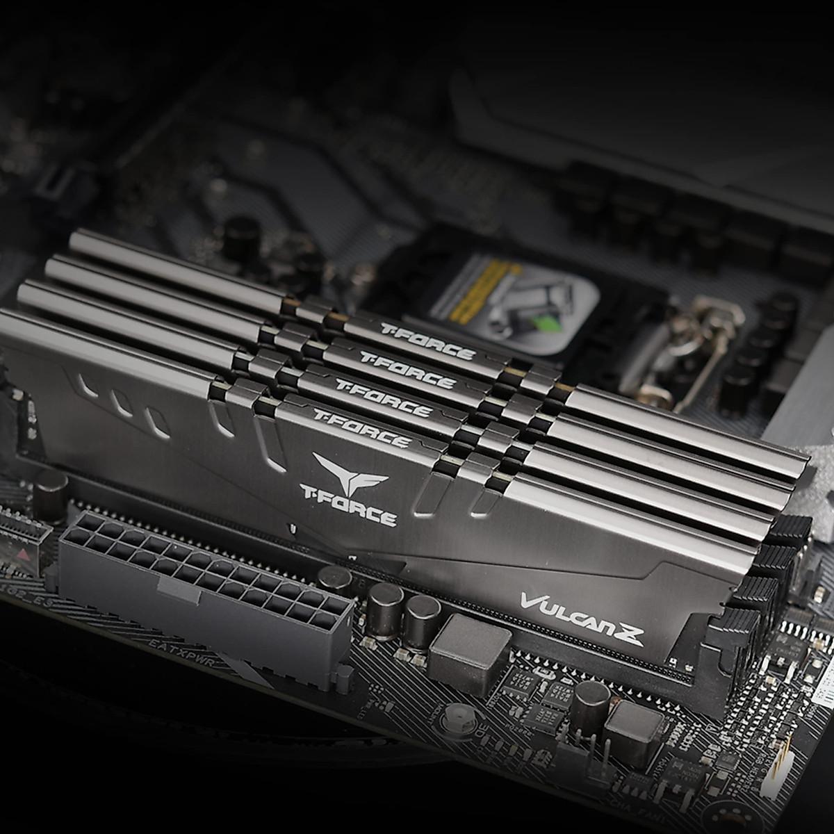 TEAMGROUP T-Force Vulcan Z DDR4 DRAM 16GB Kit (2x8GB) 3200MHz Desktop Memory Module (PC4-25600) CL16 Ram (Gray) - TLZGD416G3200HC16FDC01