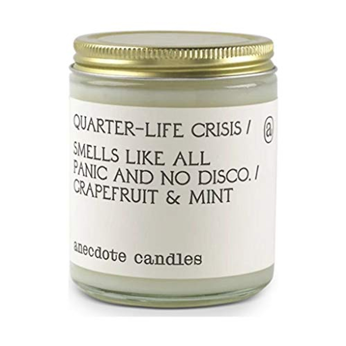 Anecdote Candles – Quarter Life Crisis Glass Jar Candle – Grapefruit and Mint – Coconut Soy Wax – Non Toxic Scented Candle – Made in USA – Luxury Candles for Home – 7.8 Ounces