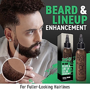 Tomb 45 NODRIP Enhancement Color | Hair Enhancer For Beard & Lineup | Water Resistant Hairline Filler Spray | Barber Beard Liner For Thicker & Fuller Hairstyling | Men’s Grooming Products