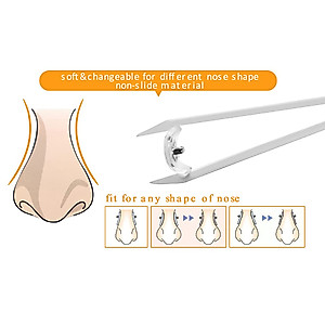 HiCycle2 Replacement Push-in Nose Pads for RayBan RB6335 RB3549 RB4071 RB6336 RB7140 RB8415 Sunglasses Eyglasses Repair-Kits (Silver)