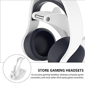OSALADI Headphone Storage Bracket Multifunction Storage Bracket Anti- Slip Game Console Disc Headset Storage Rack Headphone Storage Shelf