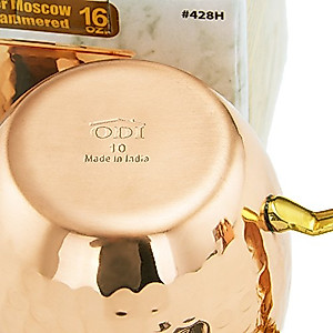 Old Dutch Nickel-Lined Solid Copper Hammered Moscow Mule Mug, 16 Oz.