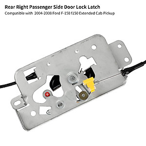 Nakuuly Right Passenger Side Rear Door Lock Latch & Cable Compatible with Ford F150 Extended Cab Pickup 2004-2008, Upper and Lower Latches Assembly Replaces # 8L3Z-18264A00-B, 6L3Z-18264A00-B