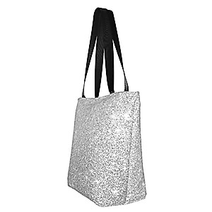 Kuilepa Silver Glitter Women Shoulder Tote Bags Casual Bag Ladies Shopping Handbag