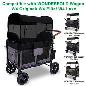 Mosquito Net Cover for WONDERFOLD Wagon W4 Stroller Wagon - Provide Easy Access Zippered Entrance, Easy Installation and Overall Protection
