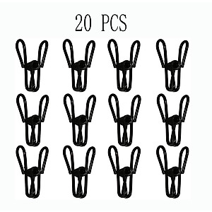 20 Pcs 2 Inch Black Chip Clips, PVC Coating High Elasticity Strength Steel Clothes Pins, Food Clips and Bag Clips