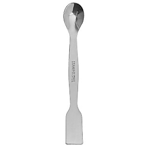EISCO 6PK Scoops with Spatula, 7.9" - Stainless Steel, Polished - One Flat End, One Spoon End