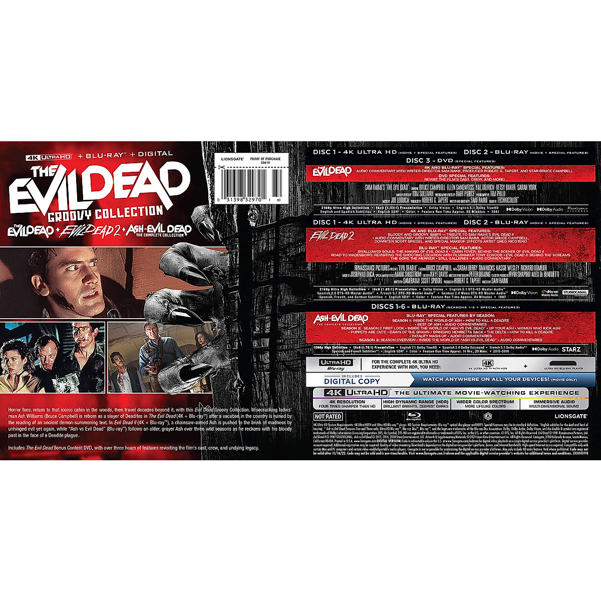 The Evil Dead: Groovy Collection [4K UHD] [Blu-ray]