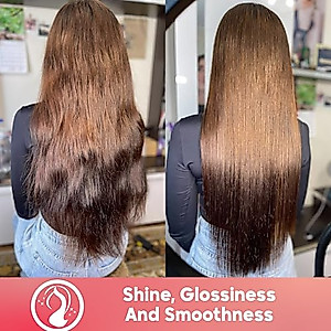 Brazilian Keratin Smoothing Blowout System for Dry, Damaged Hair - Formaldehyde-Free Three-Step Protein Treatment (Shampoo, Conditioner, 2.02 Fl Oz Each)
