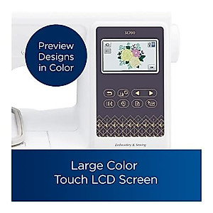 Brother SE700 Elite Computerized LCD Touchscreen Sewing and Embroidery Machine Bundle with Sewing Bundle (3 Items)