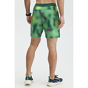 Fabletics Men's The Fundamental Short, Workout, Running, Training, Gym, Yoga, Ultra Lightweight, Athletic, L, Azure Green Blur