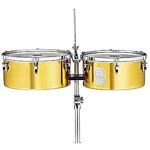 Meinl Percussion Diego Gale Solid Brass 14" & 15" Signature Artist Timbales, 0 (DG1415)