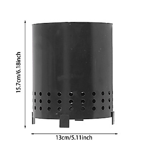 Wood Burning Firepit, Iron Compact Smokeless Tabletop Fire Pit Efficient Heating for Courtyard (Black)