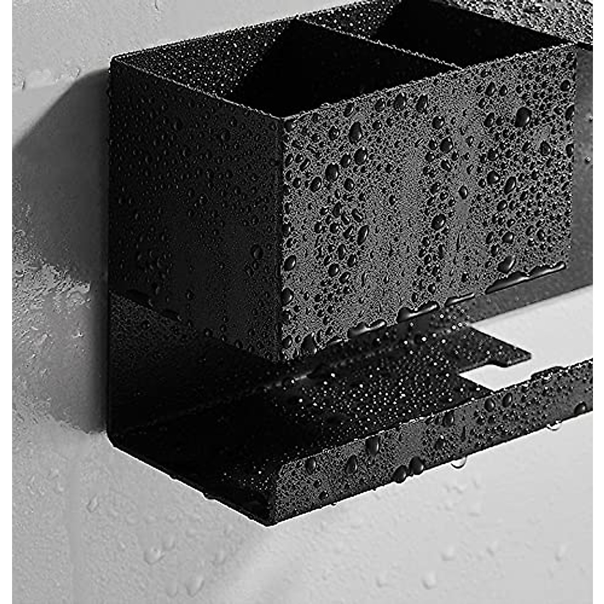 Hosoncovy Metal Hair Dryer Wall Mount Holder Hair Dryer Wall Hanger Toiletries Wall Storage Electric Shaver Wall Mount for Dyson Supersonic Hair Dryer,Universal for Hair Dryer (Black)