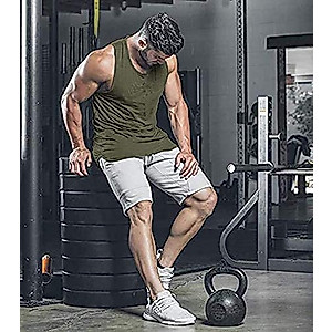 COOFANDY Men's 3 Pack Quick Dry Workout Tank Top Gym Muscle Tee Fitness Bodybuilding Sleeveless T Shirt