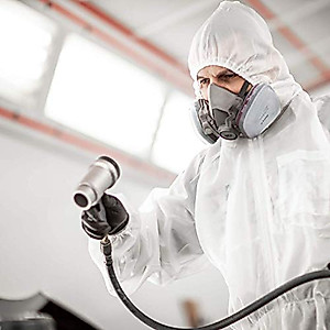 INCLY Respirator Half Face Cover For Chemicals & Paint with Goggles and Asbestos, Safe Breathing For Against Dust, Organic Vapors, Gas, Smoke, Fire, Painting, Sanding