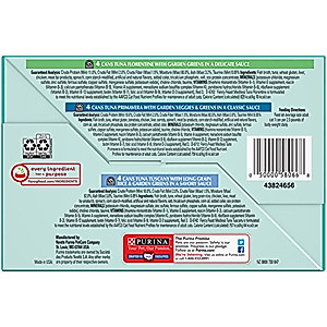 Purina Fancy Feast Wet Cat Food Variety Pack, Medleys Tuna Collection With Garden Greens in Sauce - (12) 3 oz. Cans