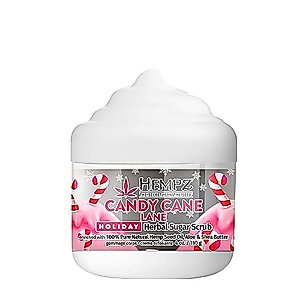 Hempz Limited Edition Candy Cane Lane Exfoliating Body Scrub (4 Oz) – Yummy Holiday Scented Sugar Body Scrub for Shower & Bath, Cozy Candy Cane Scented Sugar Scrub Exfoliant for Women & Men
