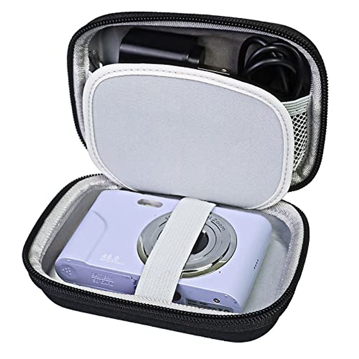 Sevenat Digital Camera Case Carrying & Protective Case Carrying Bag Compatible Digital Camera/for VAHOIALD/for IWEUKJLO/for Zostuic/for CAMKORY/for BEVLXNIV/for Kodak Pixpro, Black