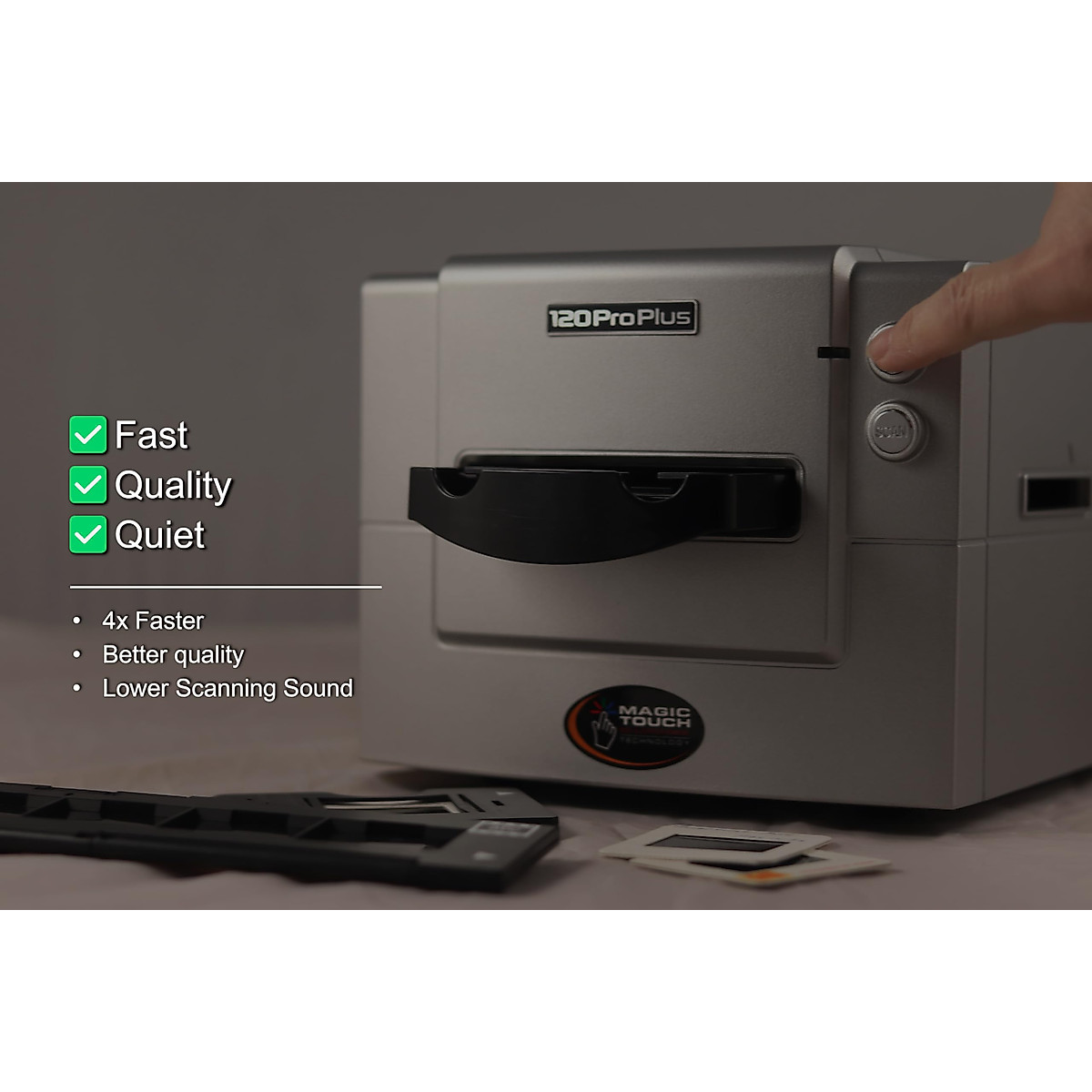 Pacific Image PrimeFilm 120 Pro Plus Film Scanner. Medium Format 120 Film, 135 Film & Slide Scanner. Faster Scan Speed. 6,400 dpi/48-bi True Color. 4.2 Dynamic Range. Mac/Pc