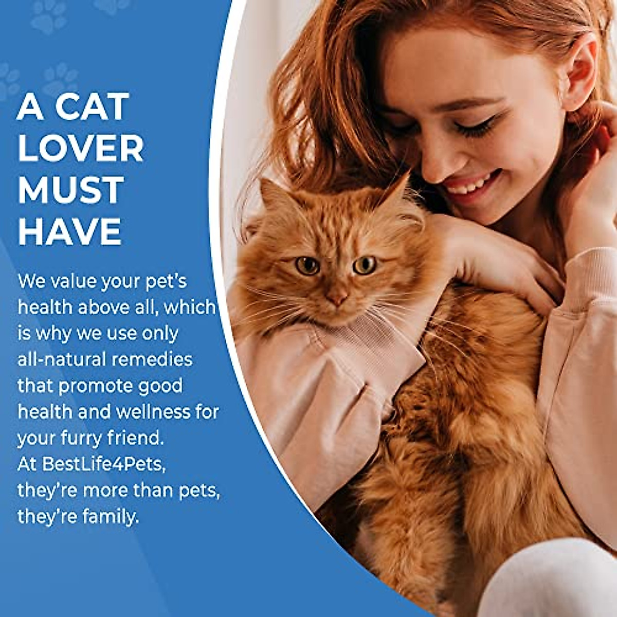 BestLife4Pets Cat UTI Urinary Tract Infection & Kidney Support Treatment - All Natural Medicine to Stop Frequent Urination - Cats Renal Health and Bladder Control - Easy to Use Natural Pills