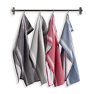 KAF Home Strada Reversible Kitchen Towel - Set of 6, Oversized 20 x 30 Inch, 100% Cotton Dish Towels - Made in Turkey