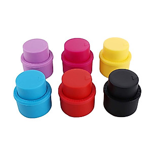 REBABA Fizz Keeper, Bottle Pump Caps, Bottle Stopper, Bottle Saver Stopper, Like A Wine Bottle Stopper, Drink Cap, Fizzy Sealer, Vacuum Soda Cap(Black)