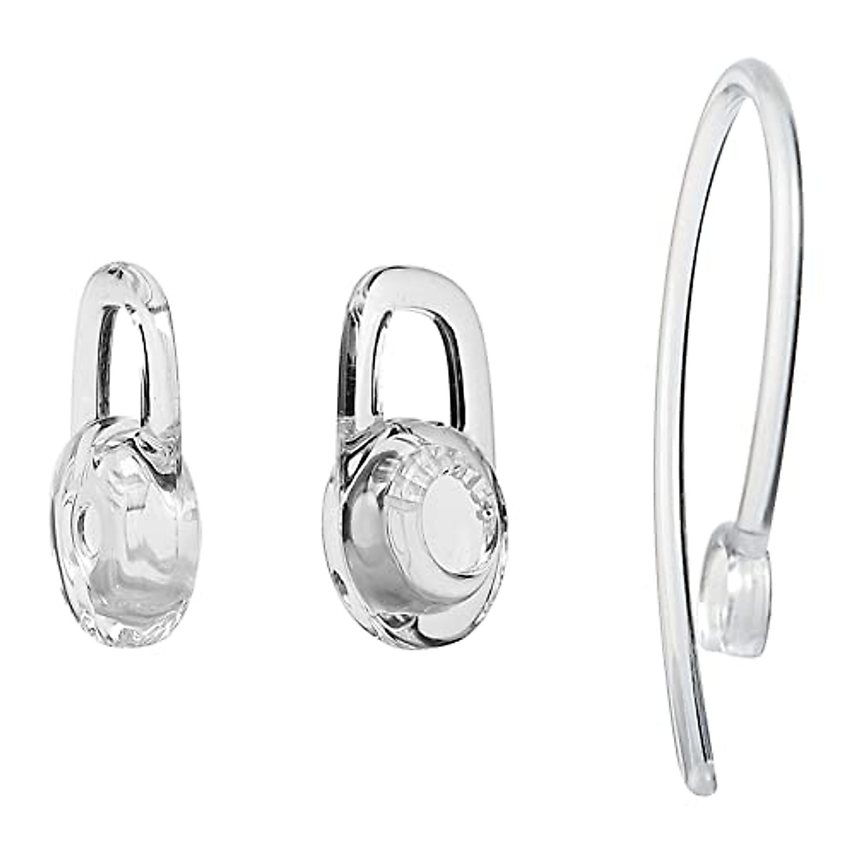 Earbud Tips Silicone Ear Tips & Ear Hook Replacement Earbud Tips 12 Pcs Replacement Ear Hooks And 6pcs Large Replacement Eargel Compatible With Plantronics M70 M165 M1100 M100 M55 M28 M25 Voyager Edge