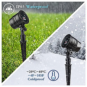 Christmas Laser Lights Outdoors Decoration Projector Light Waterproof LED Star Show for Xmas Decor House Home Yard Garden Patio Wall Indoor, Red and Green with Wireless Remote