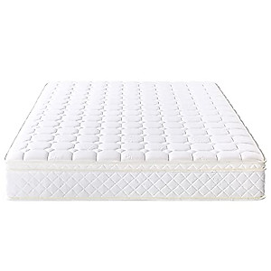 Best Price Mattress 10 Inch Euro-Top Pocket Spring-Mattress - Motion Isolation Individually Encased Pocket Springs, Comfort Foam-Top, CertiPUR-US Certified Foam, Queen White