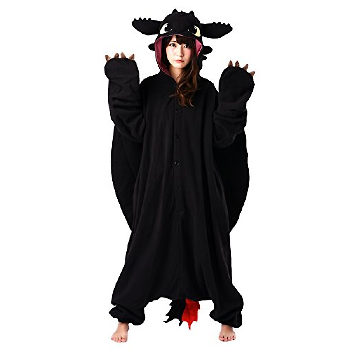SAZAC Kigurumi - How to Train Your Dragon - Toothless - Onesie Jumpsuit Halloween Costume (X-Large)