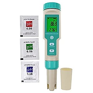 7 in 1 Water Quality Tester Pen-Type TDS ORP Meter PH Tester for Drinking Water Pools Aquariums hydroponic Cooking Measuring PH/TDS/EC/ORP/Salinity/S.G/Temperature Multi-parameters, ATC Function