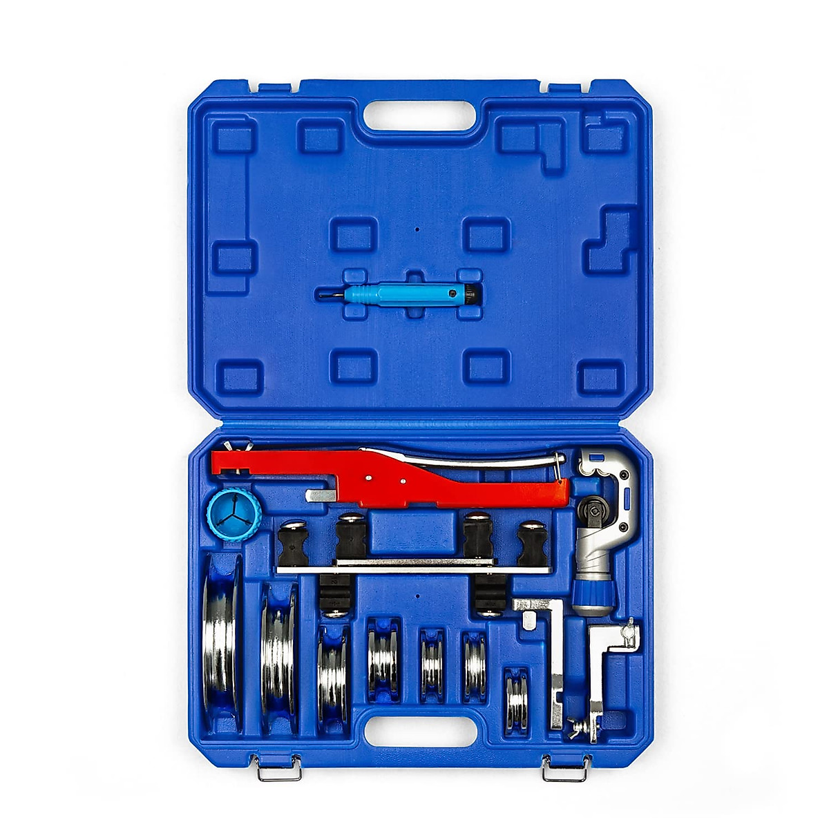 Tube Bender Kit Refrigeration Ratcheting Tubing Benders with Reverse Bending Attachment Hand Tool 1/4 to 7/8 Inch