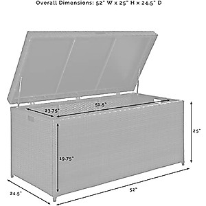 Crosley Furniture CO7300-BR Palm Harbor Outdoor Wicker Storage Bin, Brown