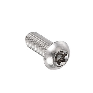 uxcell M8x20mm Torx Security Machine Screw, 10pcs Pan Head Screws Inside Column, 304 Stainless Steel Fasteners Bolts