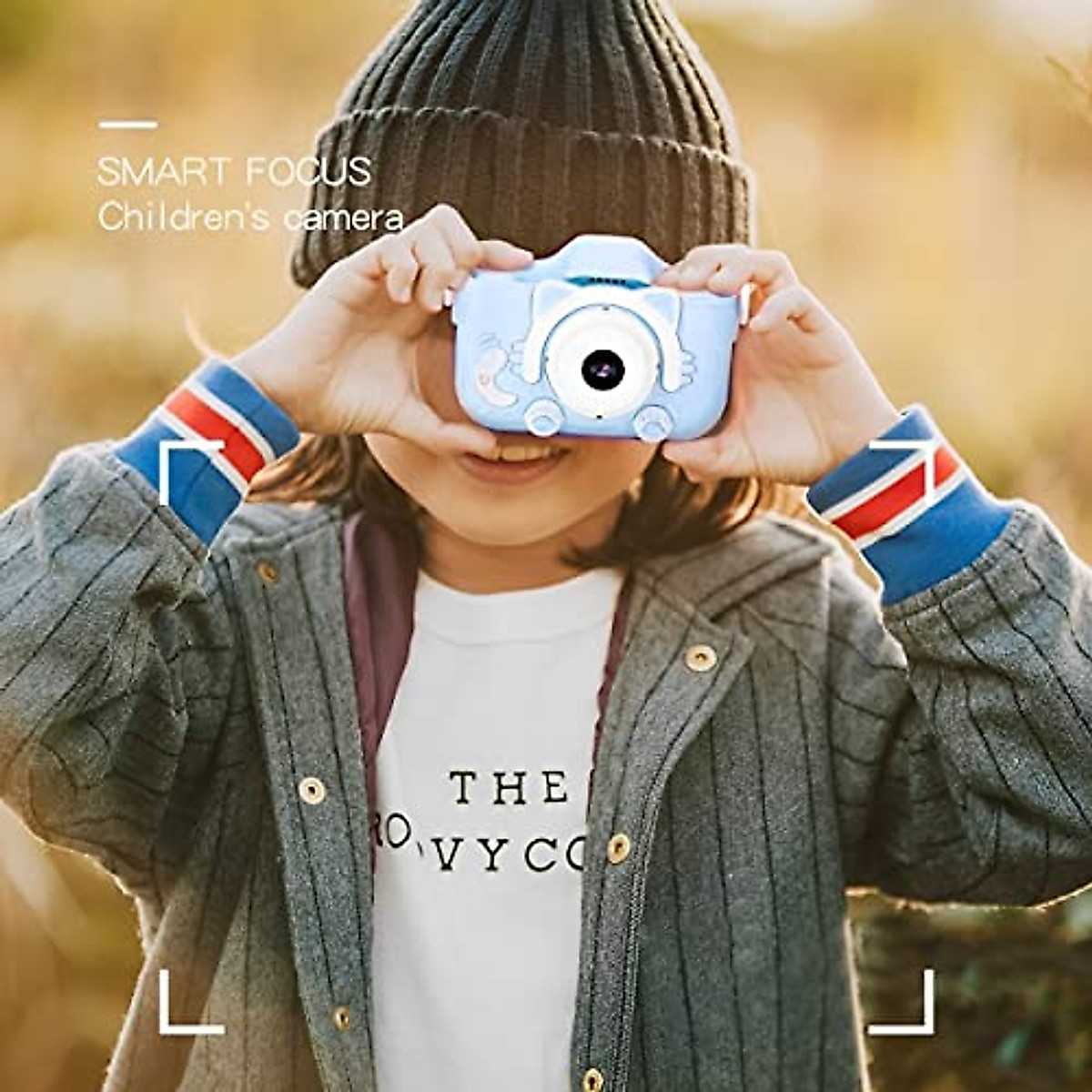 Kids Camera Toy USB Rechargeable HD Kids Camera with 400mAh Battery and 2 Inch LCD Screen Multifunctional Mini Children Video Camera with 6 Filter Effects for 3-8 Years Old Boys Girls(Blue)