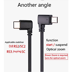 Camulti Multi to USB-C Type C Control Cable for DJI Ronin RSC2 RS2 RS3 RS3 pro RS3 Mini stabilizer Compatible with Sony Camera a6300 a6400 a7M3 a7S2 a7R3 a7R4 a7S3 a7M4