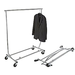 True Commercial Collapsible Clothing Salesman Rolling Garment Display Rack